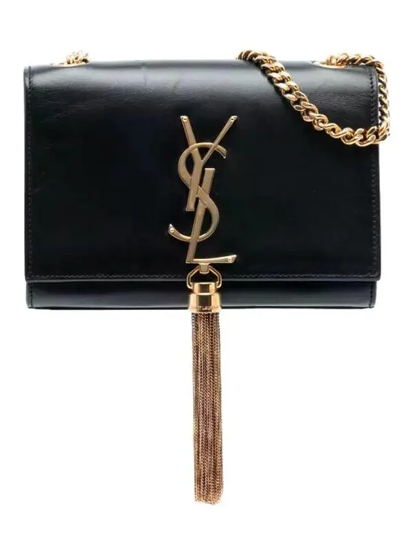 Saint Laurent 2013 Small Monogram Kate Tassel Crossbody Bag - Black