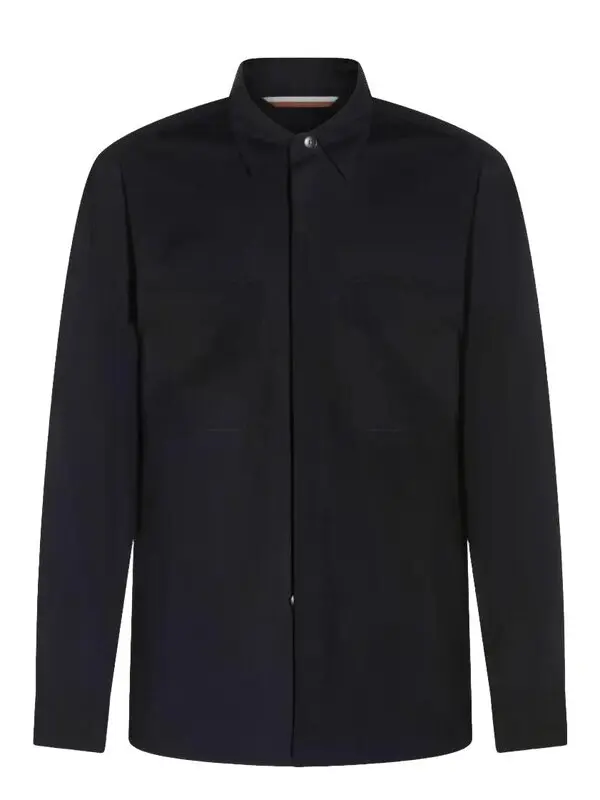 MOORER Pocket Shirt Jacket - Black