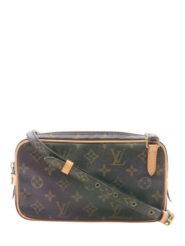LOUIS VUITTON 2002 Monogram Pochette Marly Bandouliere - Brown