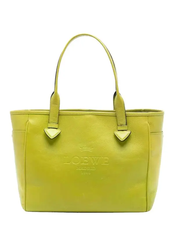 Loewe 2012 Leather Heritage Tote Bag - Green