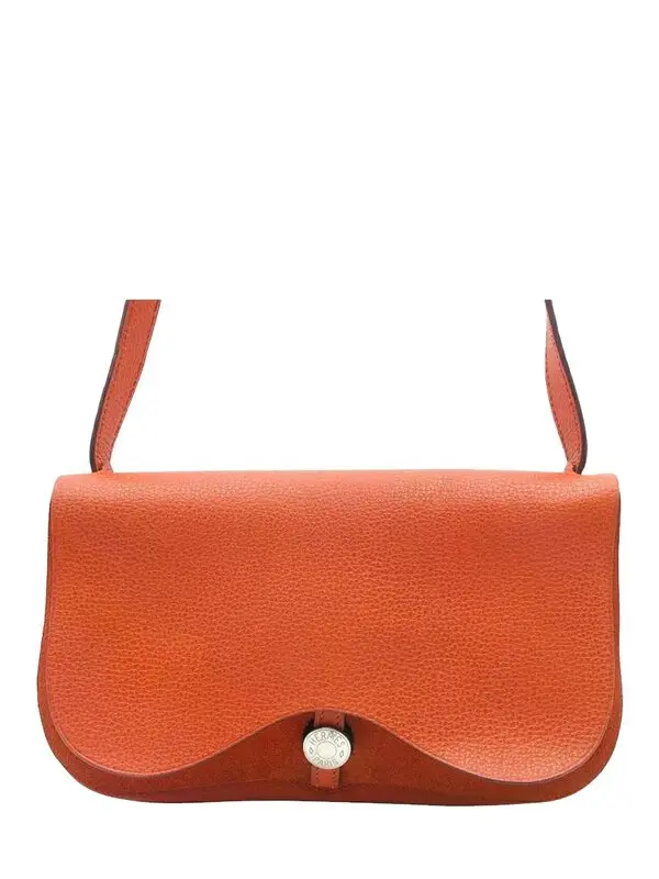 Hermès 2005 Vache Liege And Toile Sac Colorado Pm Shoulder Bag - Orange
