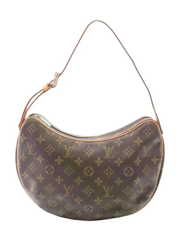 LOUIS VUITTON 2002 Monogram Croissant Mm Hobo Bag - Brown