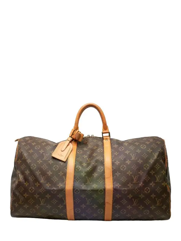 LOUIS VUITTON 1989 Monogram Keepall 55 Travel Bag - Brown