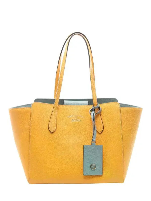 Gucci Calfskin Swing Tote Bag - Yellow