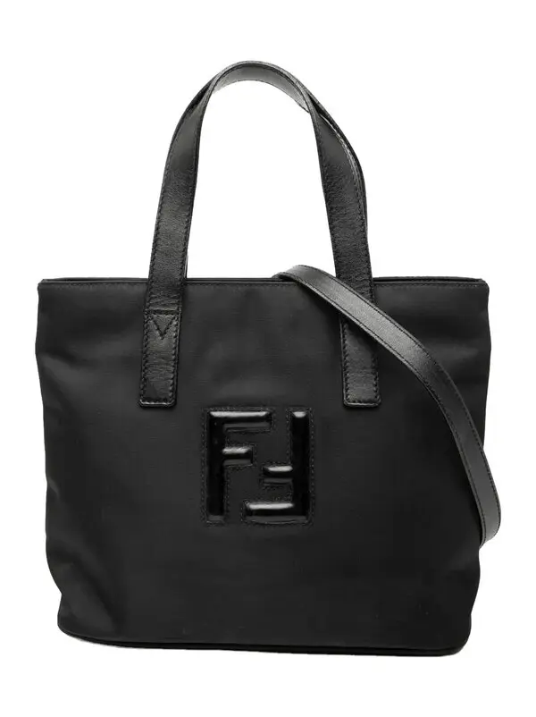 Fendi 20th Century Nylon Ff Satchel - Black