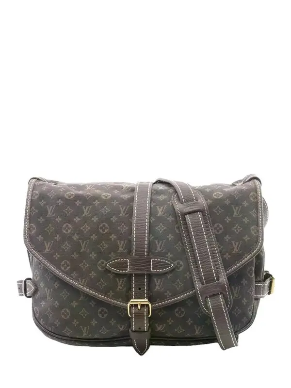 LOUIS VUITTON 2008 Monogram Mini Lin Saumur 30 Crossbody Bag - Brown
