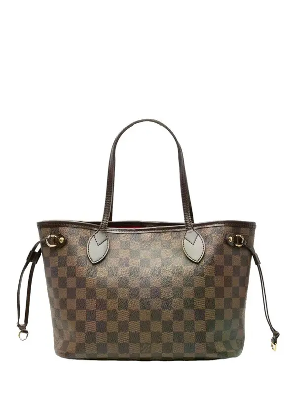 LOUIS VUITTON 2008 Damier Ebene Neverfull Pm Tote Bag - Brown