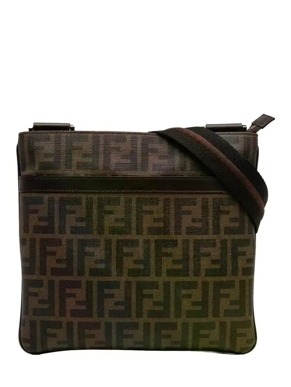 Fendi 2010-2025 Zucca Spalmati Crossbody Bag - Brown