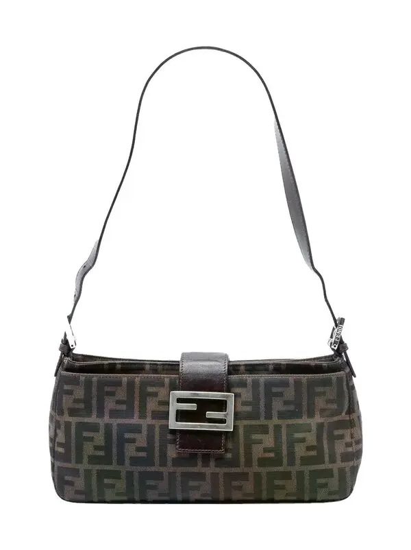 Fendi 2000-2010 Zucca Canvas Shoulder Bag - Brown