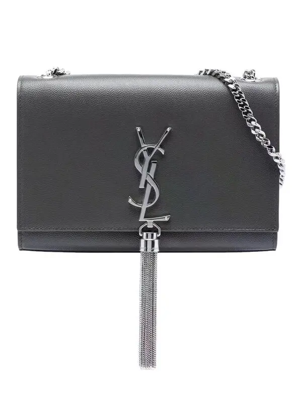 Saint Laurent 2018 Small Grain De Poudre Monogram Kate Tassel Crossbody Bag - Black