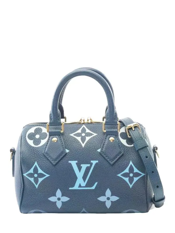 LOUIS VUITTON 2021-2025 Monogram Empreinte Giant The Pool Speedy Bandouliere 20 Satchel - Blue