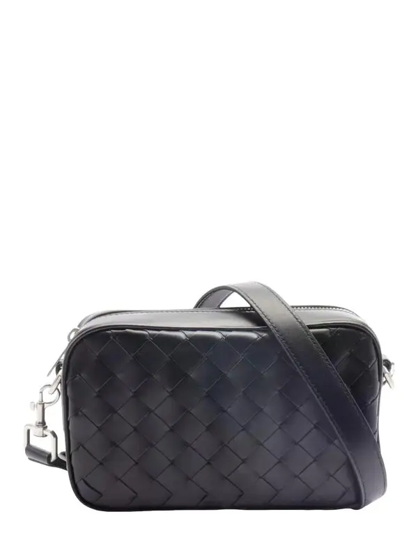 Bottega Veneta 2012-2025 Nappa Intrecciato Camera Crossbody Bag - Black