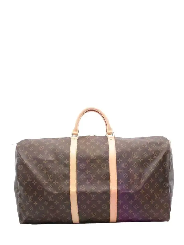 LOUIS VUITTON 2003 Monogram Keepall 60 Travel Bag - Brown