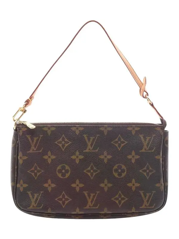 LOUIS VUITTON 2002 Monogram Pochette Accessoires Handbag - Brown