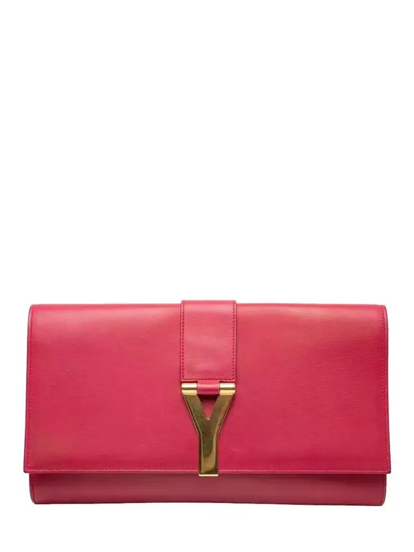 Saint Laurent 2019 Leather Chyc Ligne Clutch - Pink
