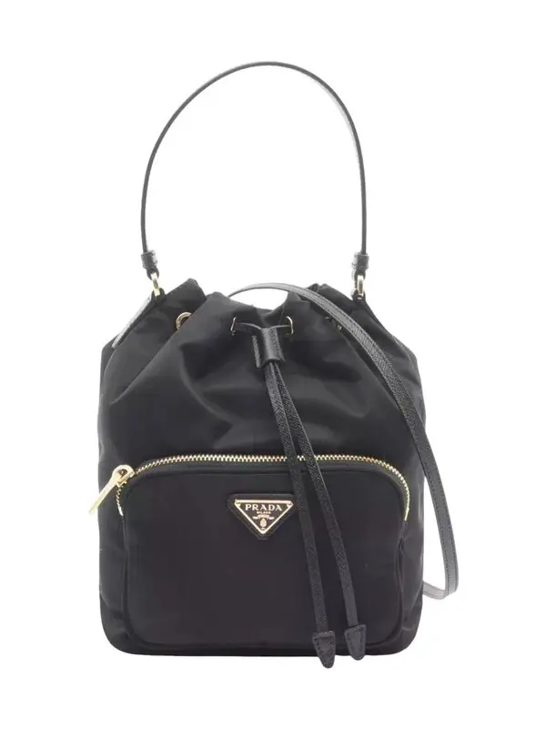 Prada Re-nylon Duet Bucket Bag - Black