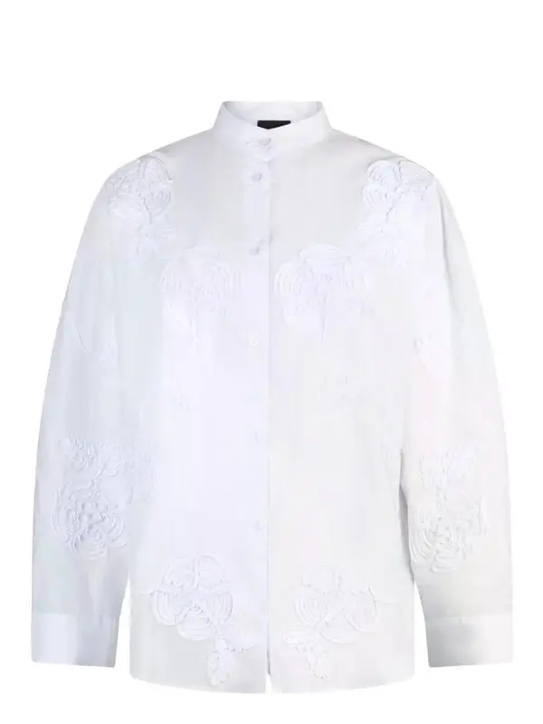Liu Jo Embroidered Mandarin-collar Shirt - White