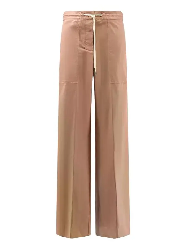 SEMICOUTURE Drawstring Patch Pocket Trousers - Pink
