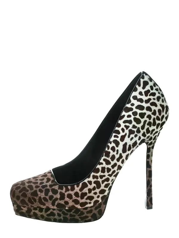Gucci 135mm Leopard-print Pumps - Brown