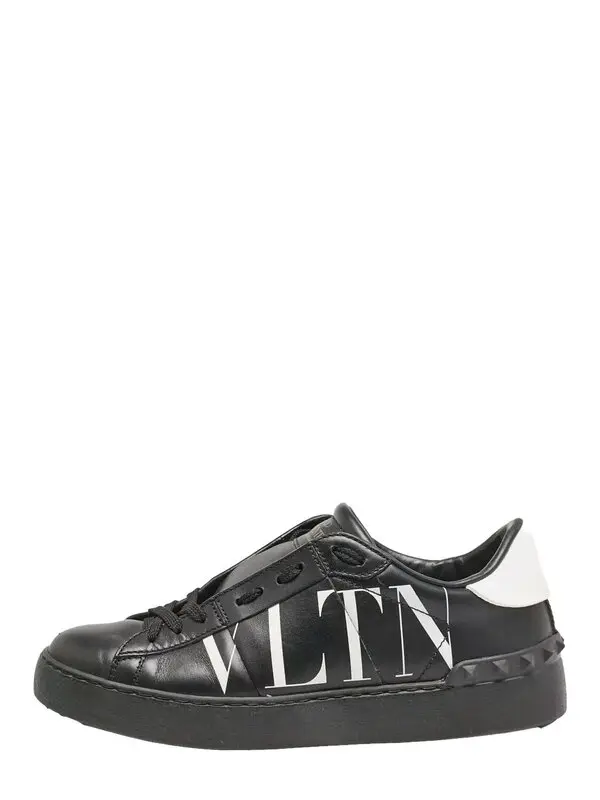Valentino Garavani Vltn Leather Logo Sneakers - Black
