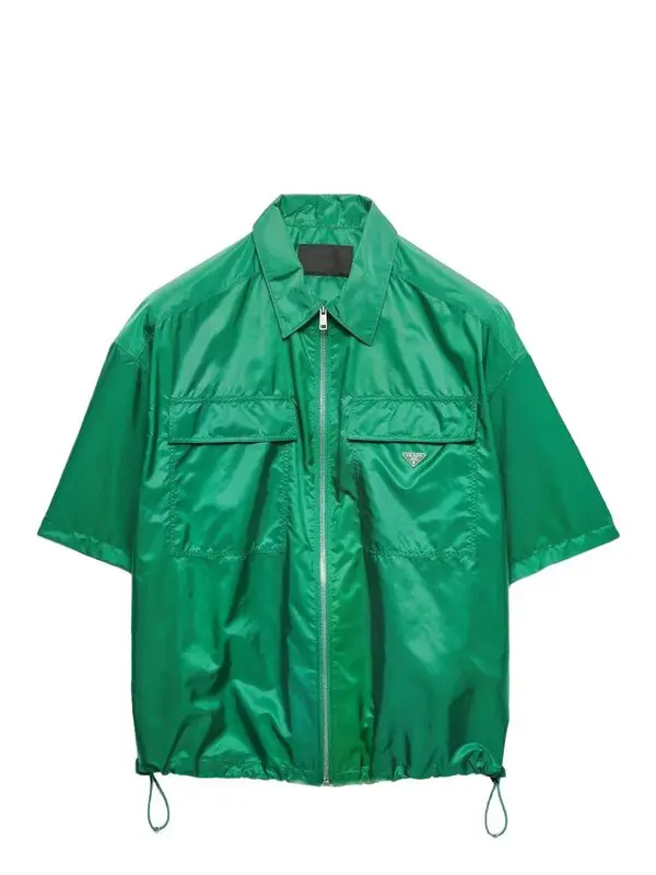Prada Short-sleeved Light Re-nylon Shirt - Green