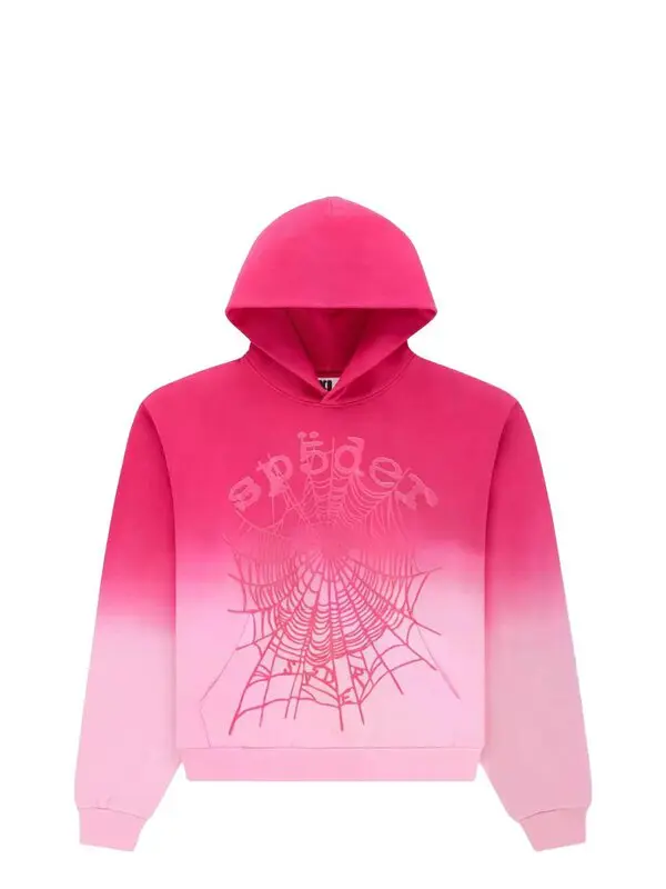 SP5DER Ombre-effect Hoodie - Pink