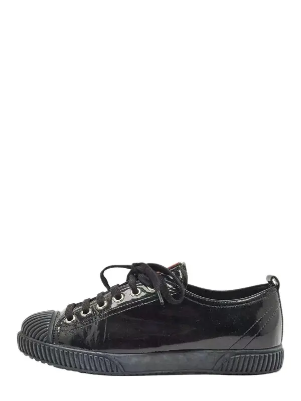 Prada Sport Patent-leather Sneakers - Black