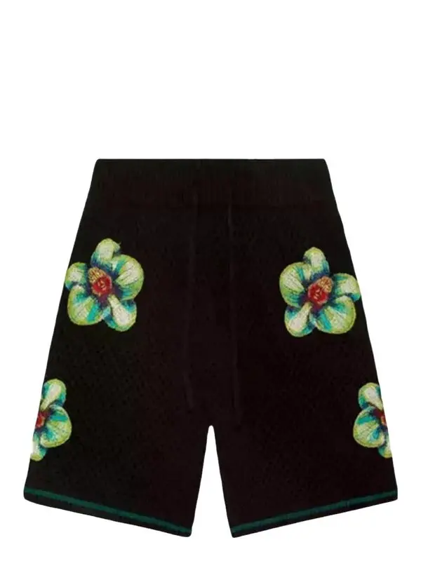 Casablanca Floral Shorts - Black