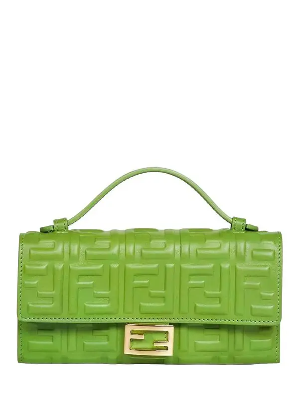 Fendi Ff Baguette Wallet - Green