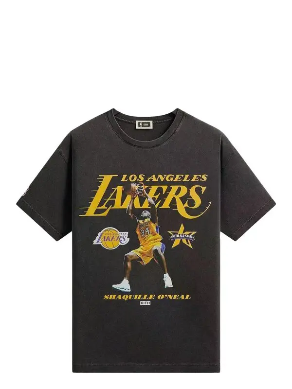 Kith X Nba Los Angeles Lakers Shaquille O'neal T-shirt - Black