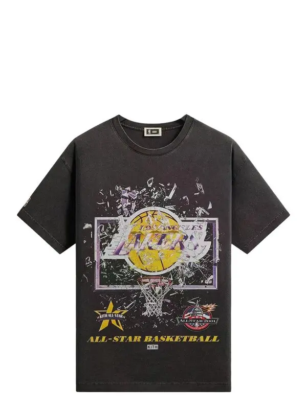 Kith X Nba Los Angeles Lakers Shattered Backboard T-shirt - Black