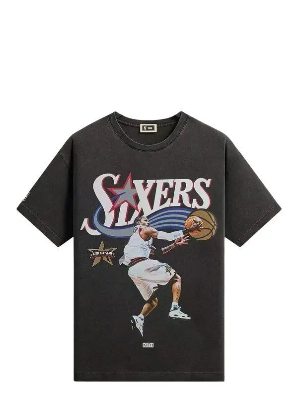 Kith X Nba Philadelphia 76ers Allen Iverson T-shirt - Black