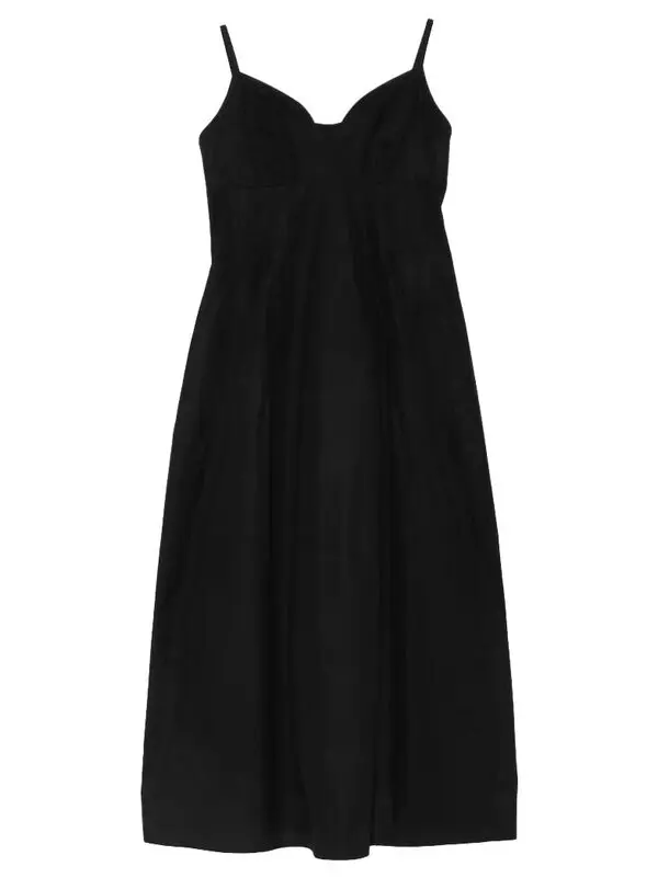 Co Sweetheart-neck Dress - Black
