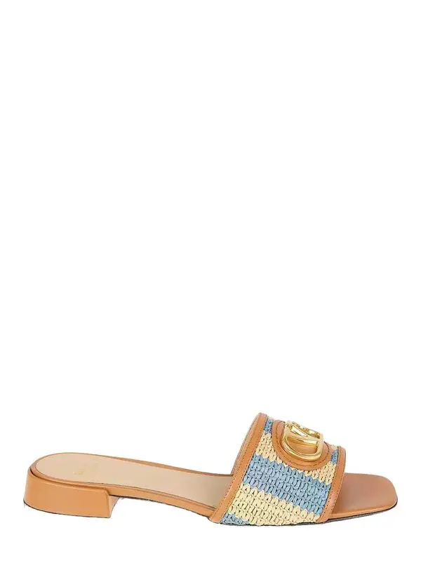 Valentino Garavani Logo Embellishment Mules - Neutrals