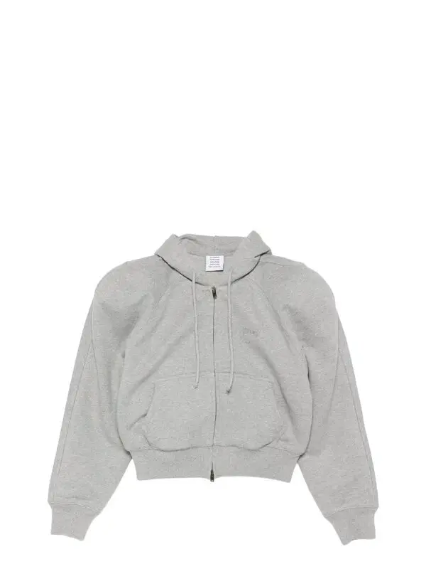 Vetements Jersey Zip Hoodie - Grey
