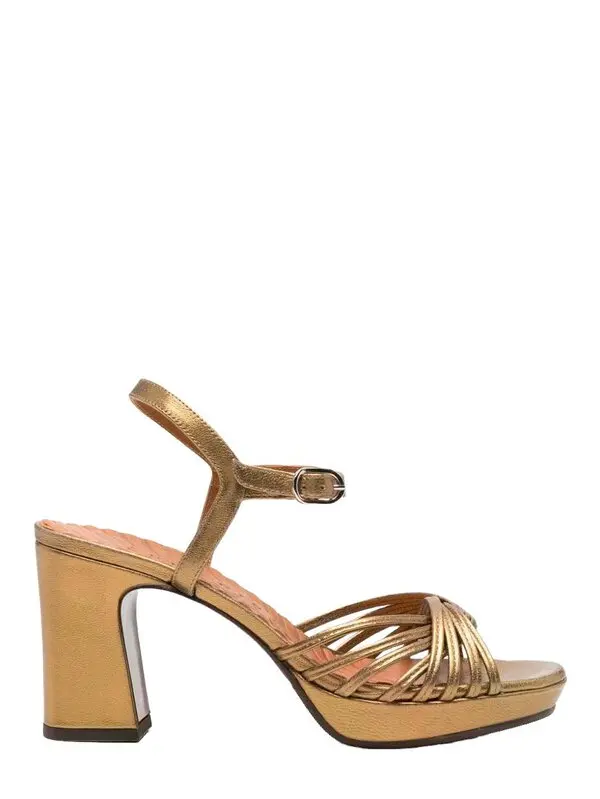 Chie Mihara Keske Metallic Strappy Sandals - Gold