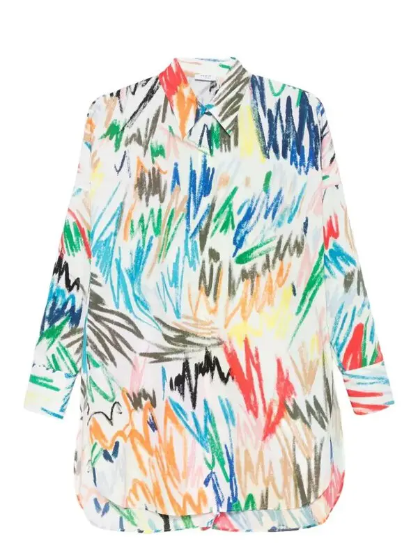 Akris Long-sleeve Printed Shirt - White