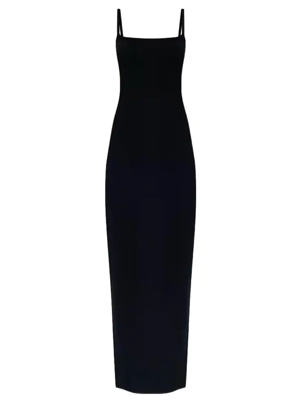 Dsquared2 Square-neck Slit Maxi Dress - Black