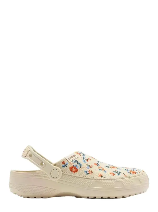 CROCS Floral Print Slides - Neutrals