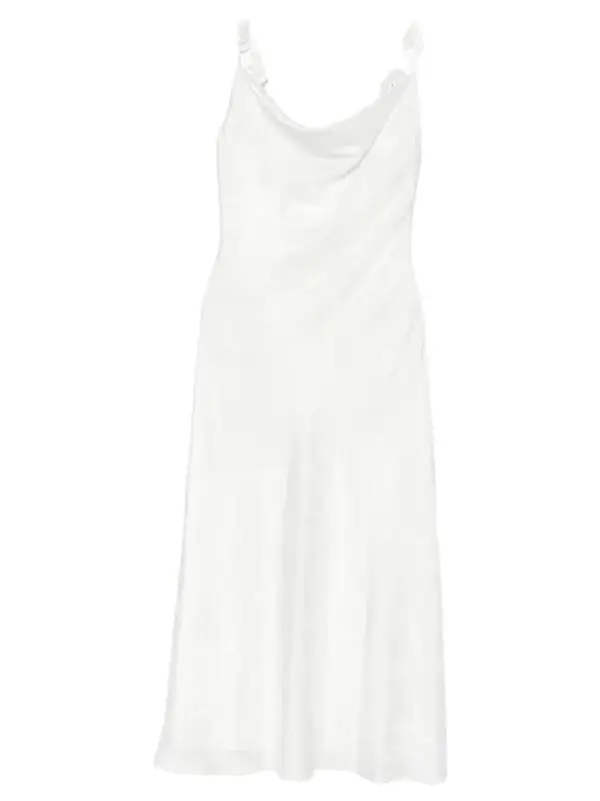 ROTATE BY BIRGER CHRISTENSEN Cowl-neck Midi Dress - White