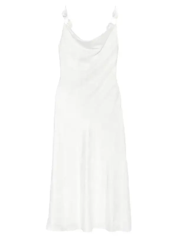 ROTATE BY BIRGER CHRISTENSEN Cowl-neck Midi Dress - White