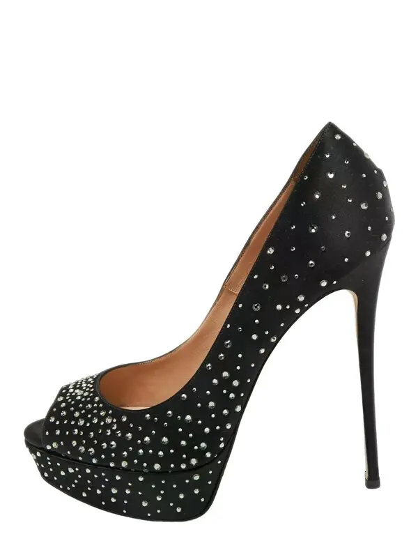 Valentino Garavani Ellis Crystal-embellished Pumps - Black