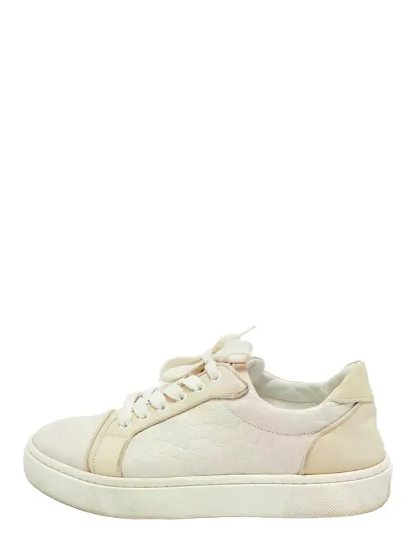 CHRISTIAN LOUBOUTIN Vieirissima Embossed Leather Sneakers - White