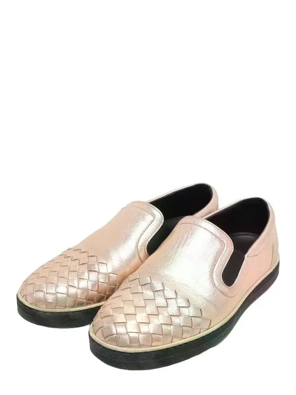 Bottega Veneta Intrecciato Leather Slip-on Loafers - Pink
