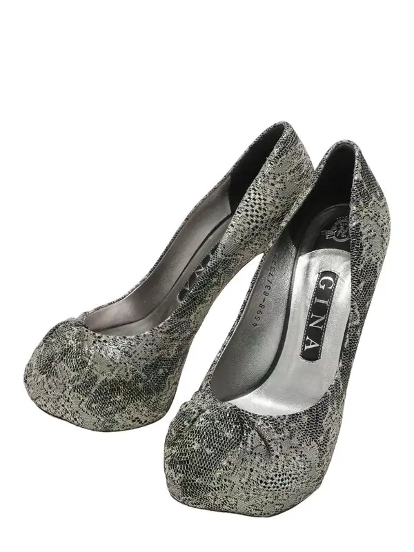 GINA Lace High Heel Pumps - Grey