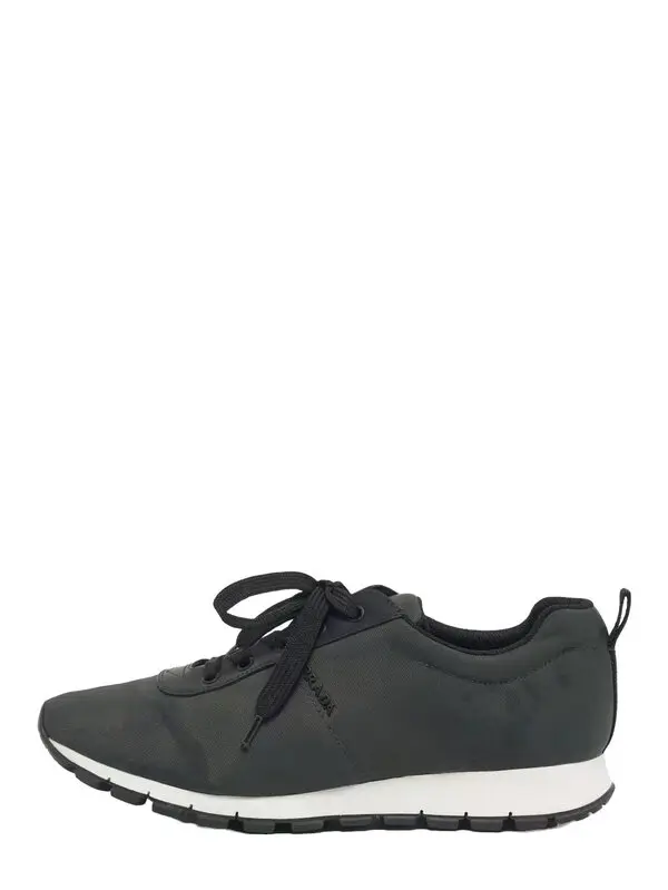Prada Canvas Lace-up Sneakers - Grey