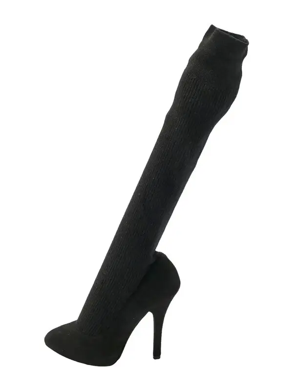 Dolce & Gabbana Sock High Suede Platform Pumps - Black