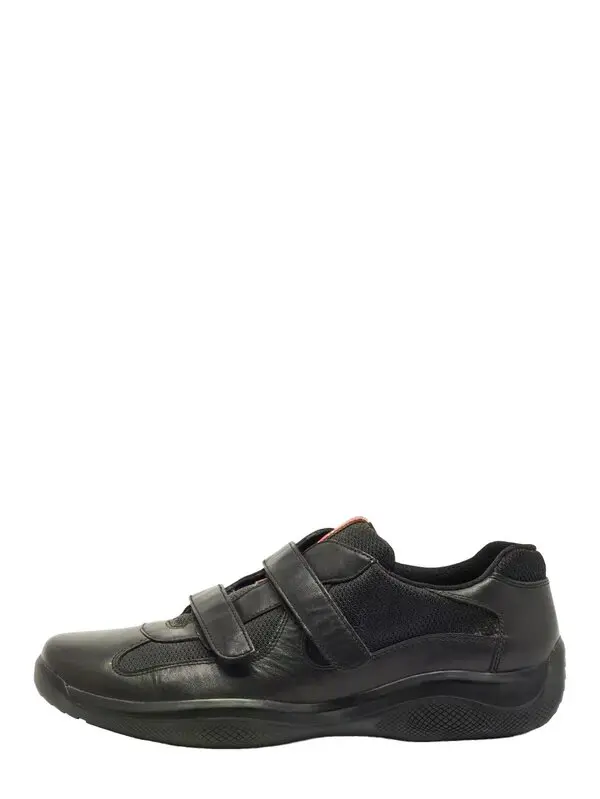 Prada America's Cup Leather Sneakers - Black