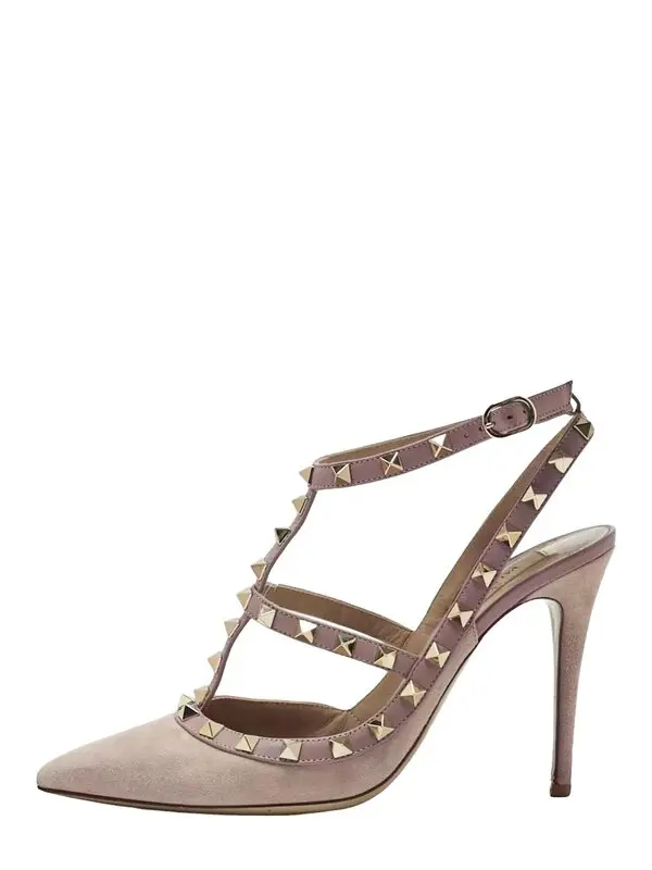 Valentino Garavani Studded Strap Stiletto Pumps - Neutrals