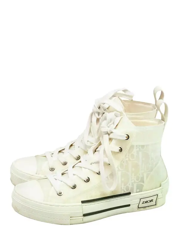 Dior B23 Oblique High-top Sneakers - White